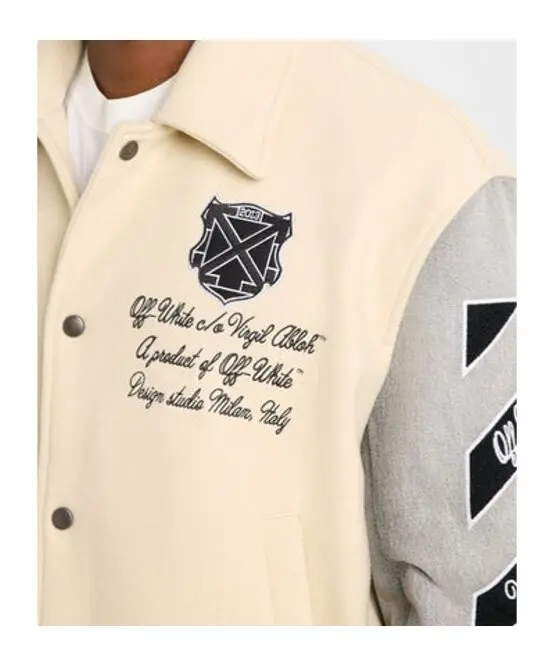 Off-White Long-sleeved Casual Jacket
