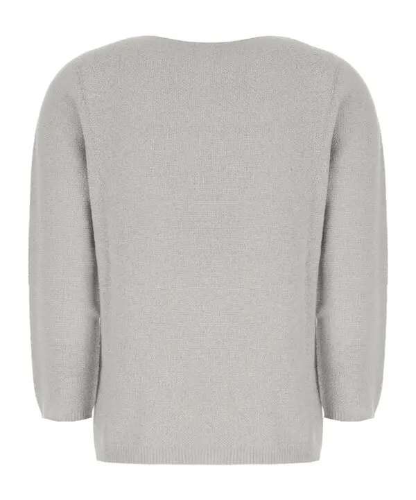 Fabiana Filippi Lurex Boat-neck Knitted Jumper - Gray