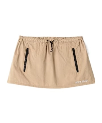 Miu Miu Washed Gabardine Mini Skirt - No