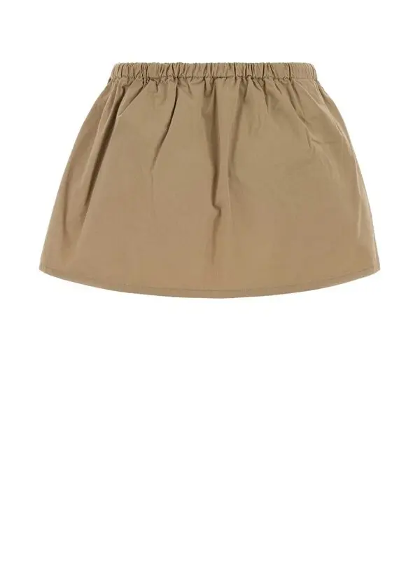 Miu Miu Washed Gabardine Mini Skirt - No
