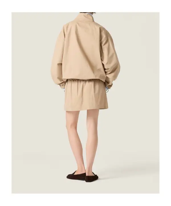 Miu Miu Washed Gabardine Mini Skirt - No