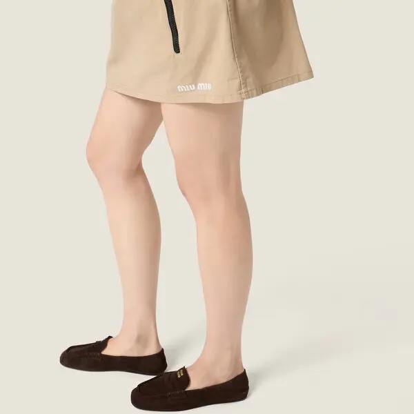 Miu Miu Washed Gabardine Mini Skirt - No