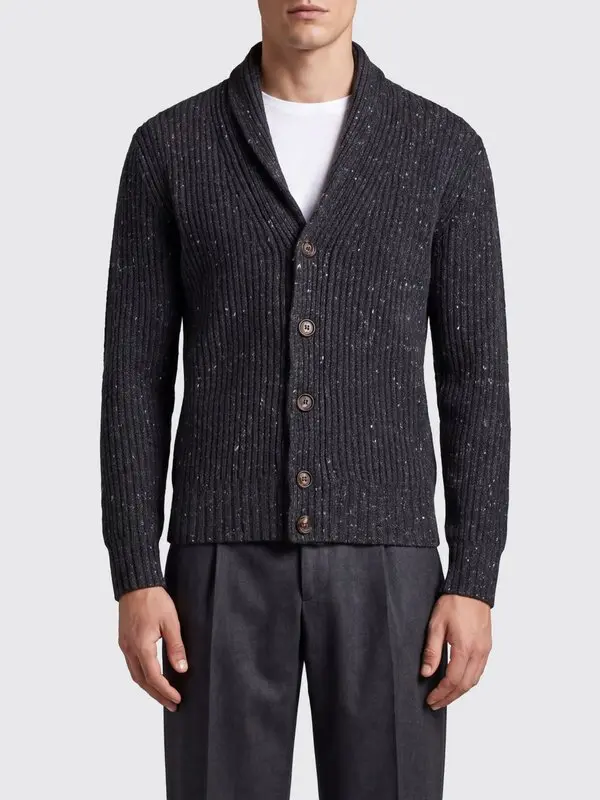 Eleventy Button-down Knitwear With Shawl Collar