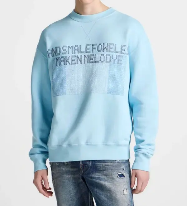 J.W.ANDERSON Painted Birds Sweatshirt In Sky Blue