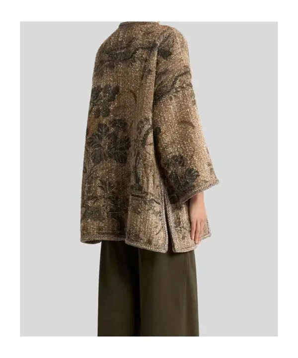 Etro Bouclé Jacket With Floral And Animal Motif