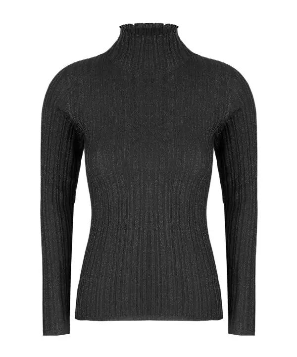 Fabiana Filippi Turtleneck Knit Top - Black
