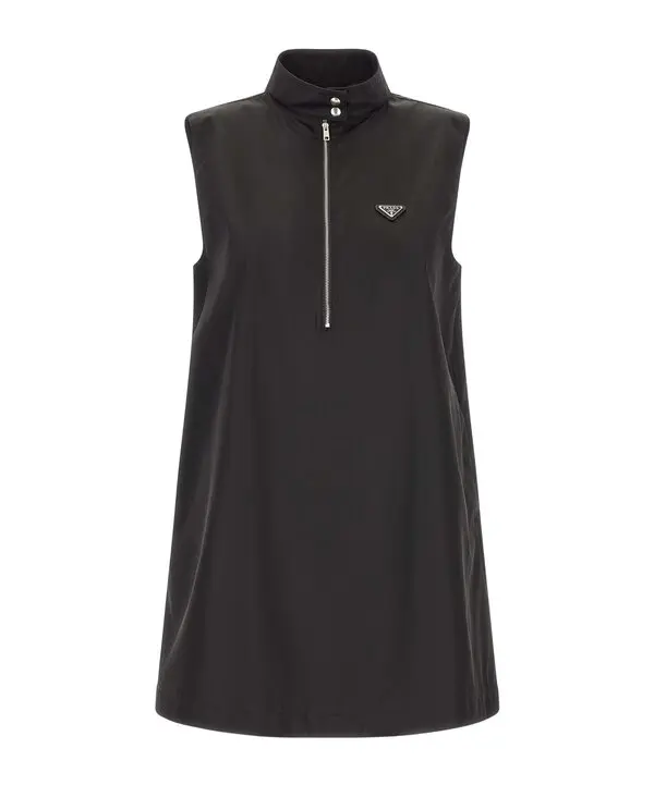 Prada Sleeveless Re-nylon Dress - Black