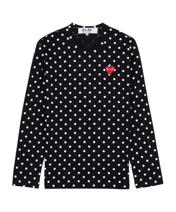 Comme Des Garçons Polka Dot Long-sleeved T-shirt