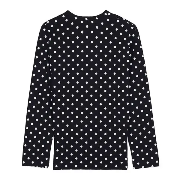 Comme Des Garçons Polka Dot Long-sleeved T-shirt