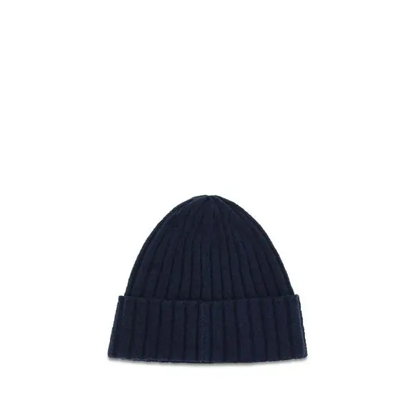 Dolce & Gabbana Ribbed Wool Beanie With Logo Patch