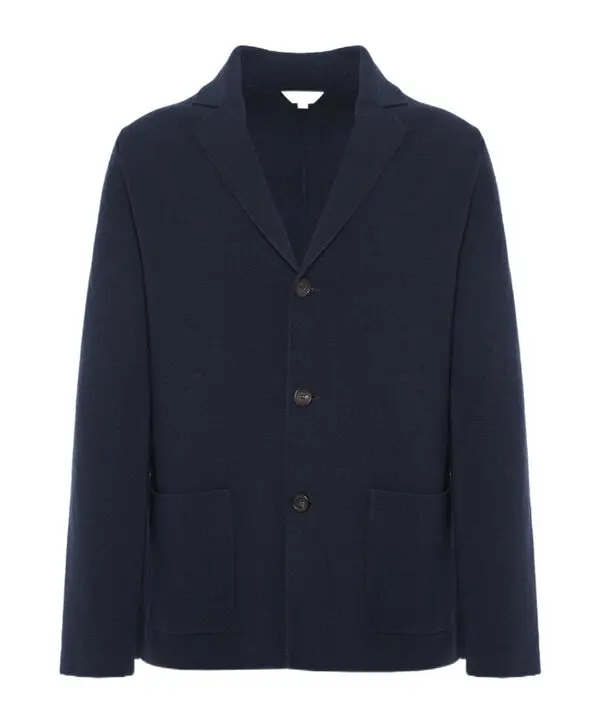 Malo Jacket In Mixed Cashmere - Blue