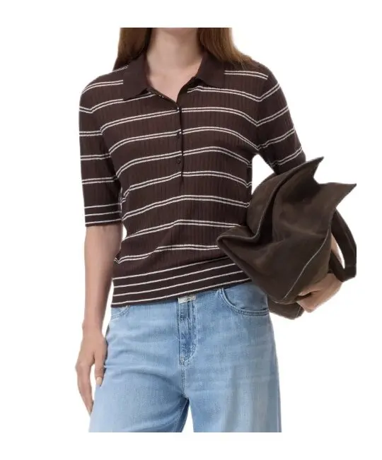 Closed Striped Wool Polo Shirt