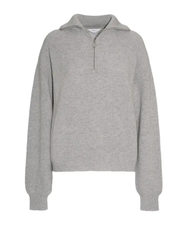 Malo Polo In Luxury Cashmere - Cool Grey