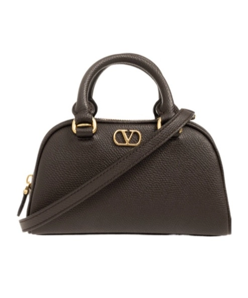 Valentino Garavani Top Handle Bag With Zipper Closure - Brown