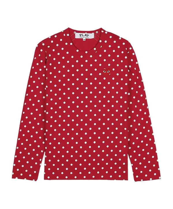 Comme Des Garçons Polka Dot Long-sleeved T-shirt