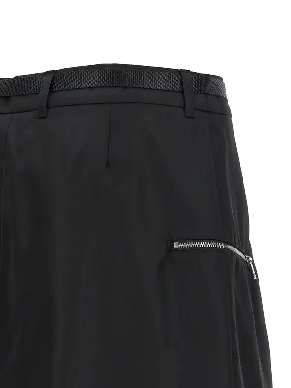 Prada Belt Loop Midi Skirt