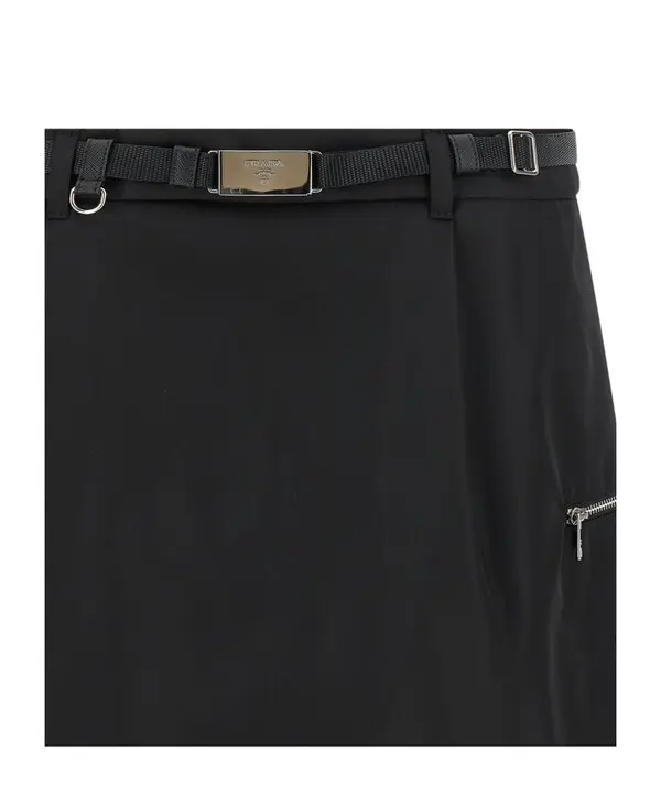 Prada Belted Mini Skirt