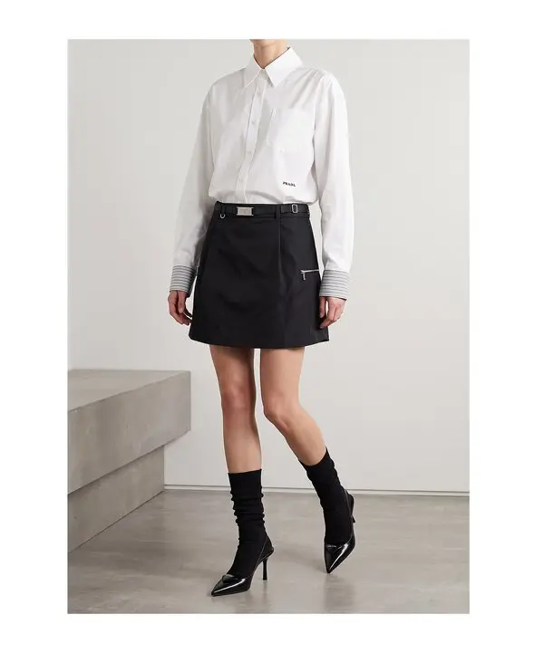 Prada Belted Mini Skirt