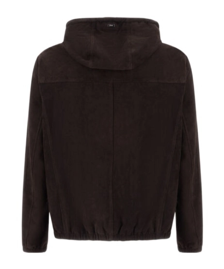Herno Resort Jacket In Velvet-effect Suede