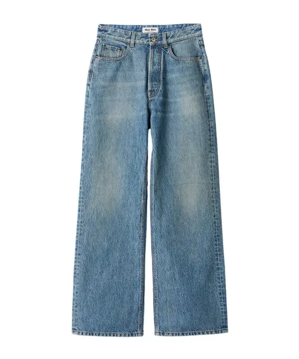 Miu Miu Five-pocket Wide-leg Jeans