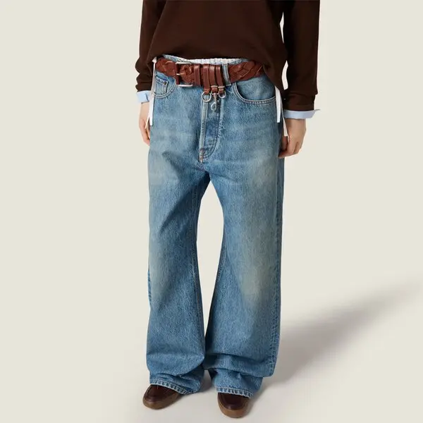 Miu Miu Five-pocket Wide-leg Jeans