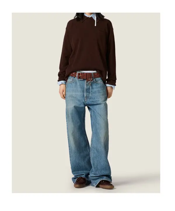 Miu Miu Five-pocket Wide-leg Jeans