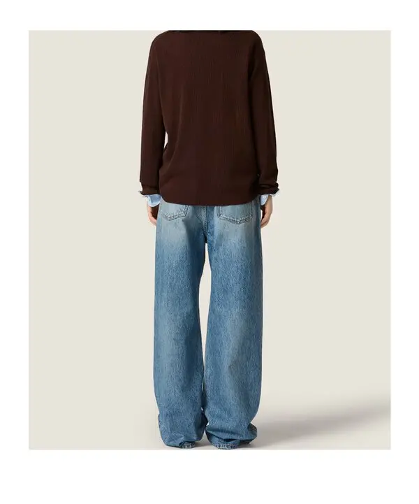 Miu Miu Five-pocket Wide-leg Jeans