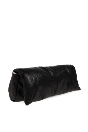 Rick Owens Logo-debossed Padded Leather Clutch Bag
