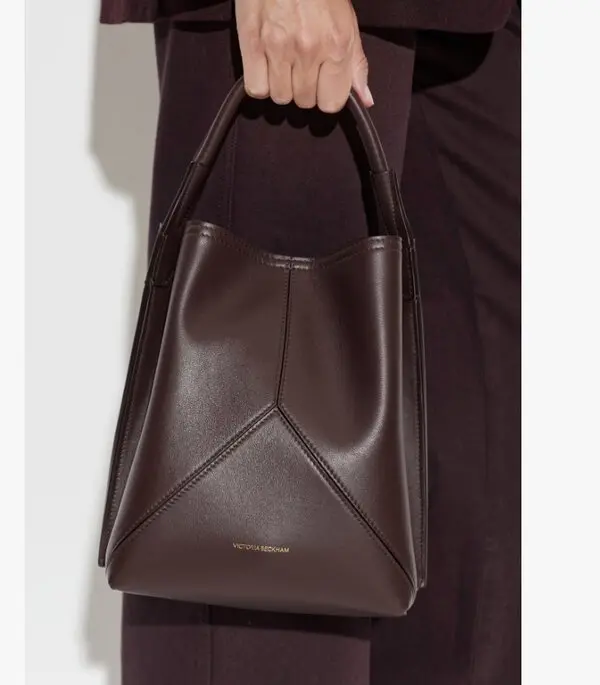 Victoria Beckham Geometric-paneled Leather Tote Bag