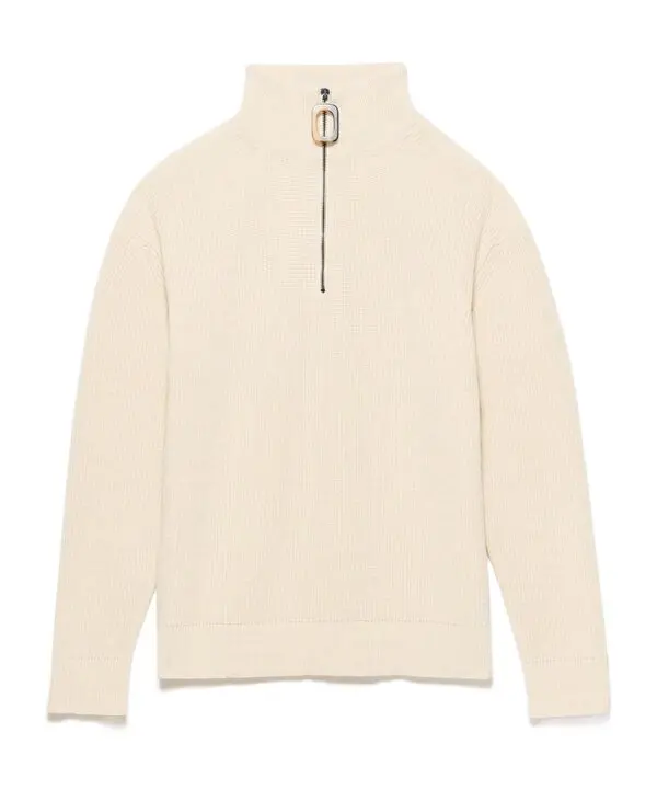 J.W.ANDERSON Half Zip Jumper In Ivory