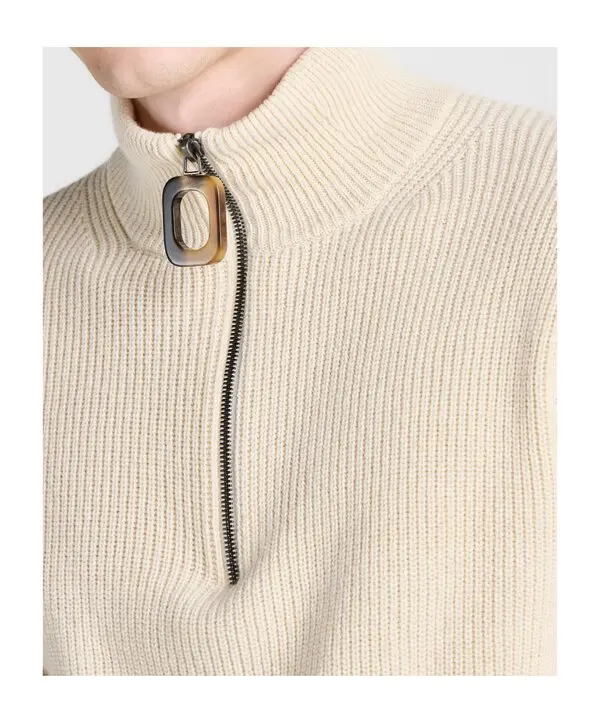J.W.ANDERSON Half Zip Jumper In Ivory