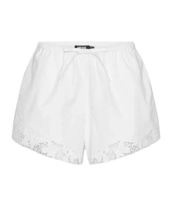 ROTATE BY BIRGER CHRISTENSEN Drawstring Lace Shorts - White