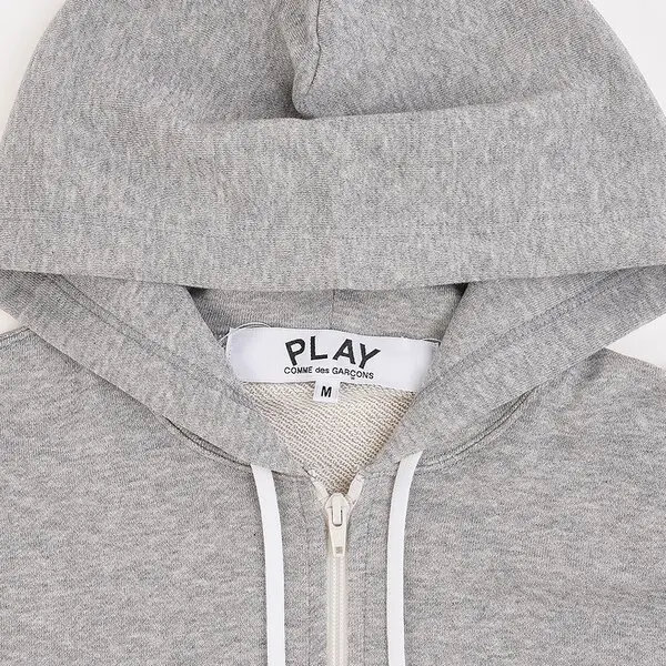 Play Comme Des Garcon Heart-logo Zip-up Hoodie
