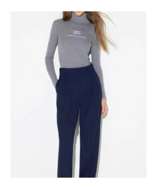 Elisabetta Franchi Ribbed Knit Turtleneck Top