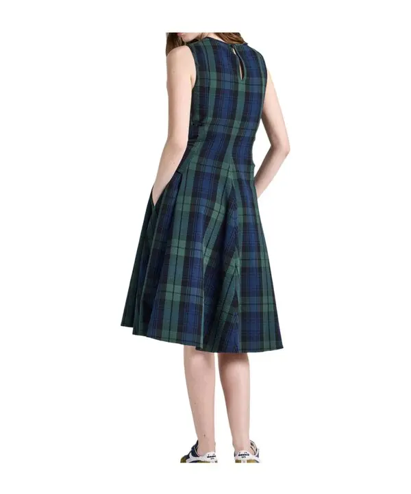 J.W.ANDERSON Cloque Dress In Navy Green