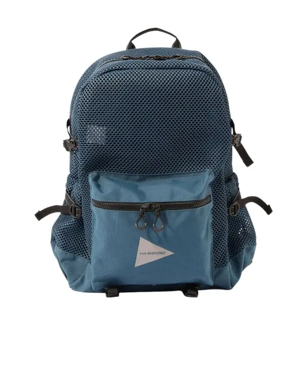 AND WANDER Mesh Patchwork Backpack - Blue