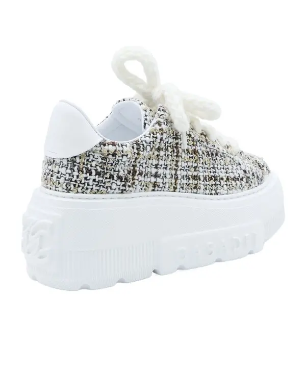 Casadei Platform Tweed Low-top Sneakers