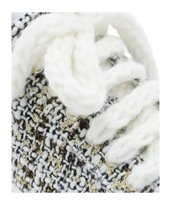 Casadei Platform Tweed Low-top Sneakers