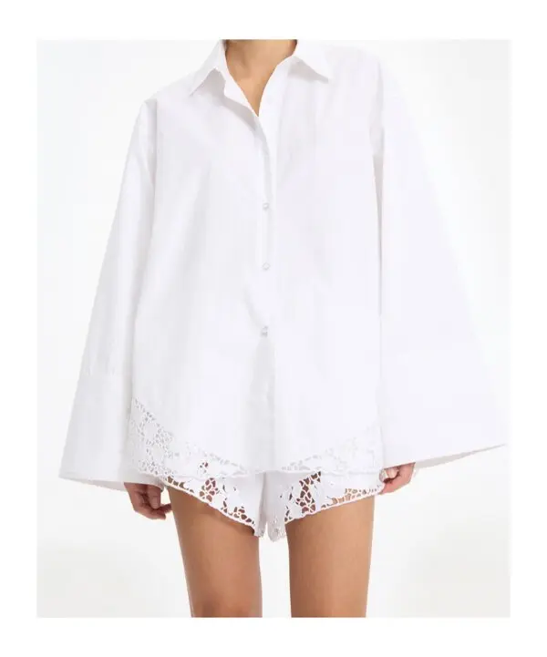 ROTATE BY BIRGER CHRISTENSEN Oversized Lace Shirt