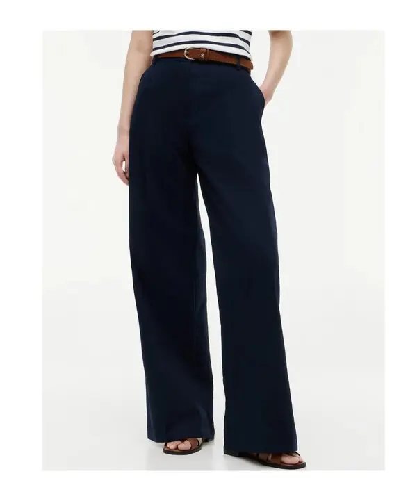 Tommy Hilfiger Logo Embroidery Wide Leg Chinos