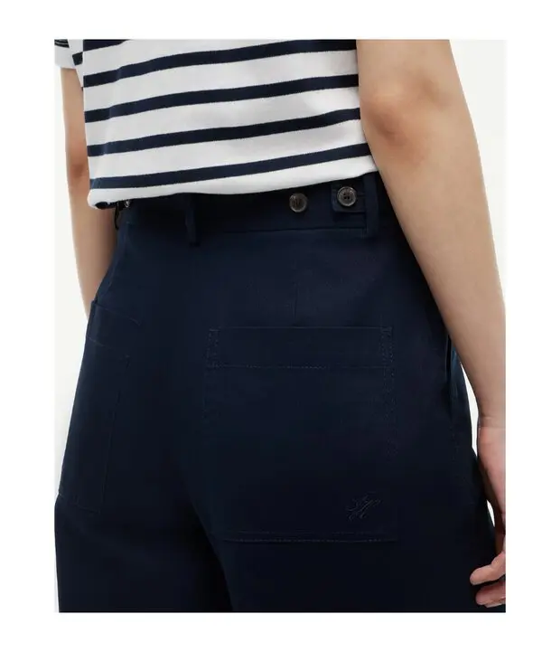 Tommy Hilfiger Logo Embroidery Wide Leg Chinos