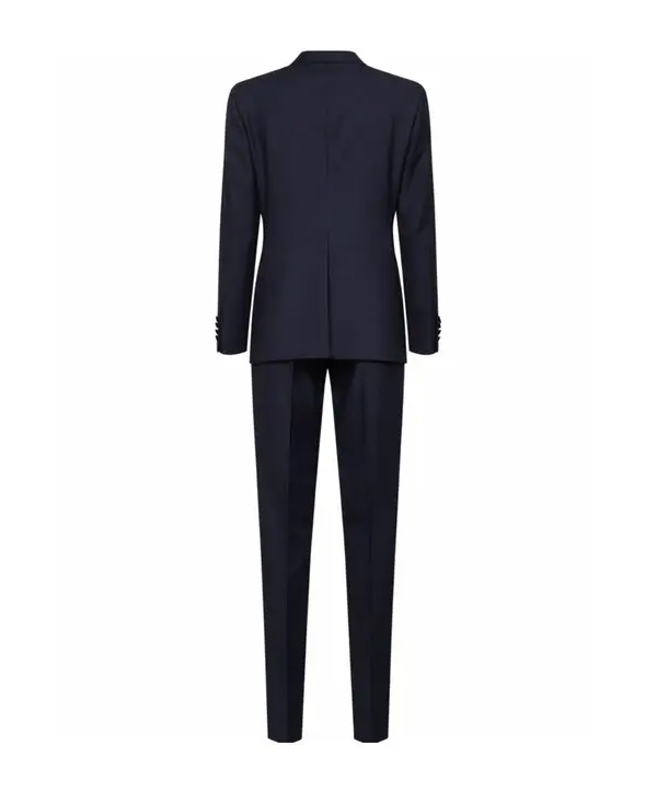 Tagliatore Double-breasted Satin Lapel Suit