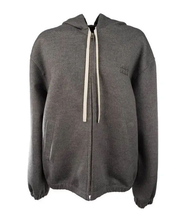 Miu Miu Logo-patch Drawstring Hoodie