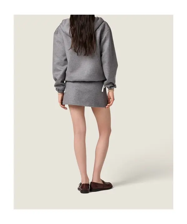 Miu Miu Logo-patch Drawstring Hoodie
