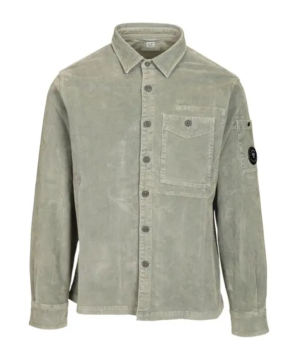 C.P. COMPANY Corduroy Long Sleeve Button Lens Shirt