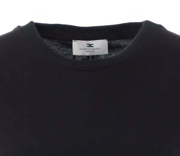 Elisabetta Franchi Short-sleeved T-shirt With Gold Buckle Detail