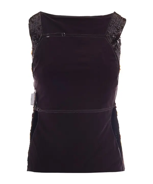 P.a.r.o.s.h Sequined Sleeveless Vest