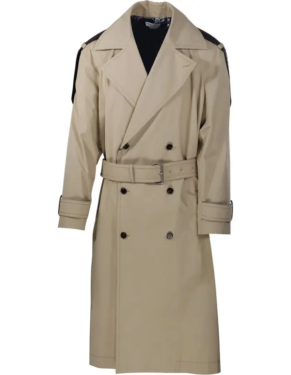 Bottega Veneta Light Cotton Trench Coat With Intrecciato Epaulettes - Nude