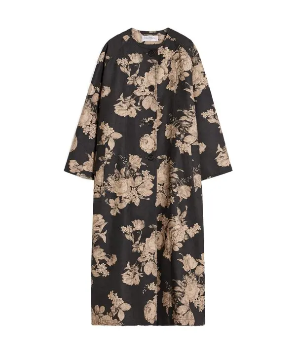 Max Mara Floral Pattern Coat