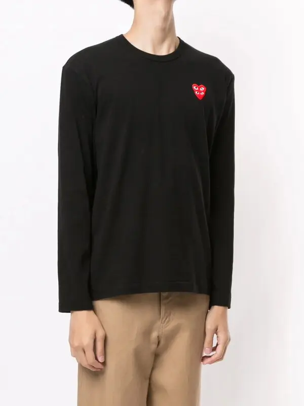 Play Comme Des Garcon Embroidered Logo T-shirt